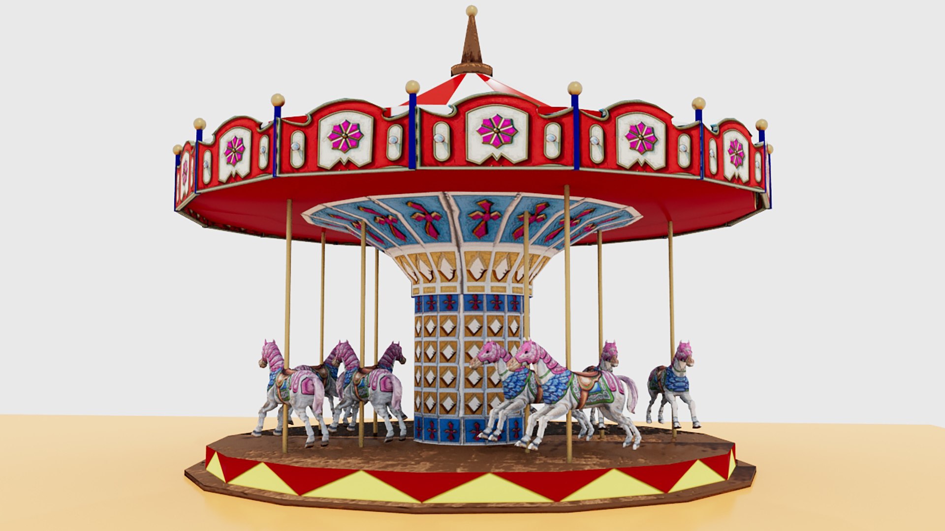 Carousel 3D Model - TurboSquid 1864836