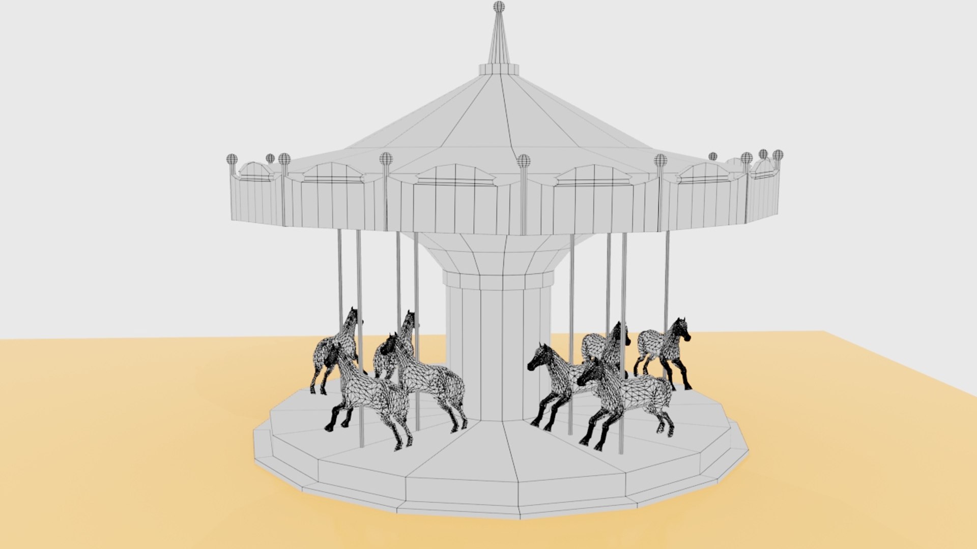 Carousel 3D Model - TurboSquid 1864836