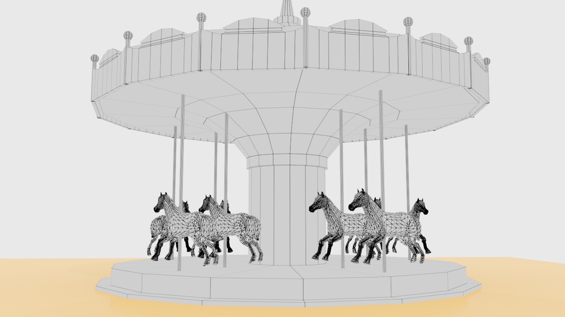 Carousel 3D Model - TurboSquid 1864836