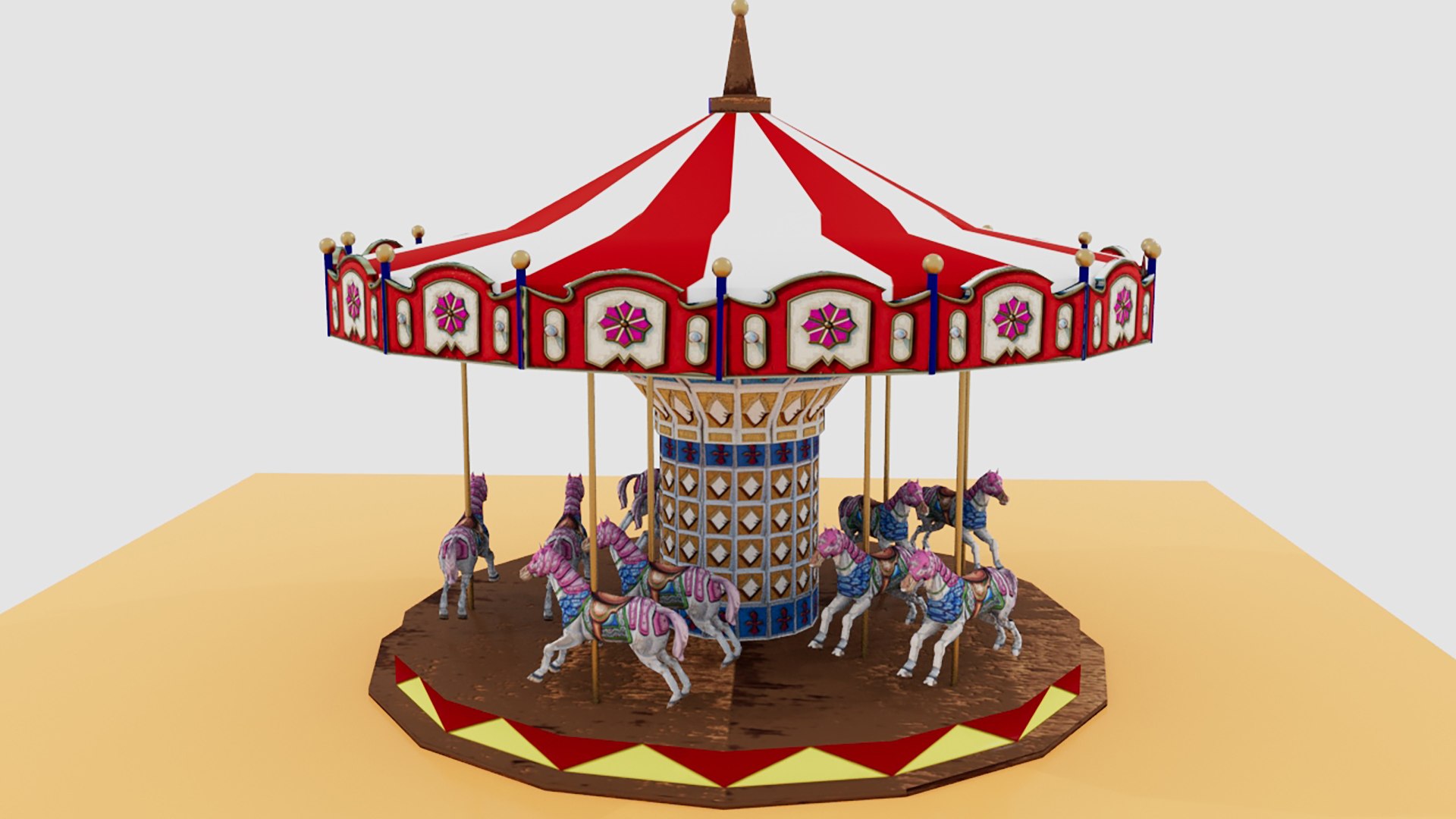 Carousel 3D Model - TurboSquid 1864836