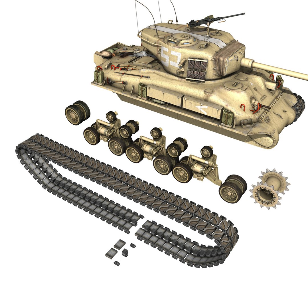 3d M-51 Sherman Tanks Isherman