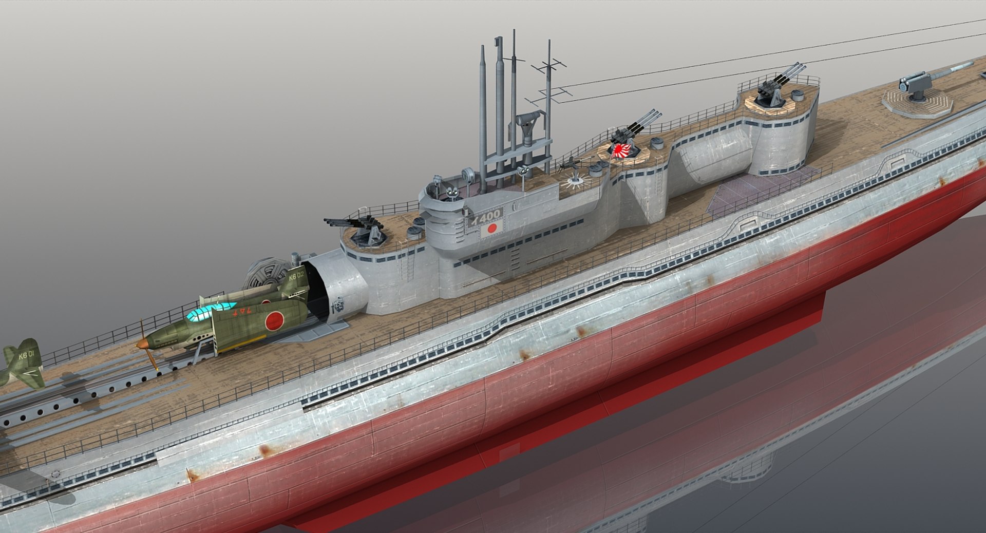I-400 Japanese Navy Submarine Model - TurboSquid 1340320