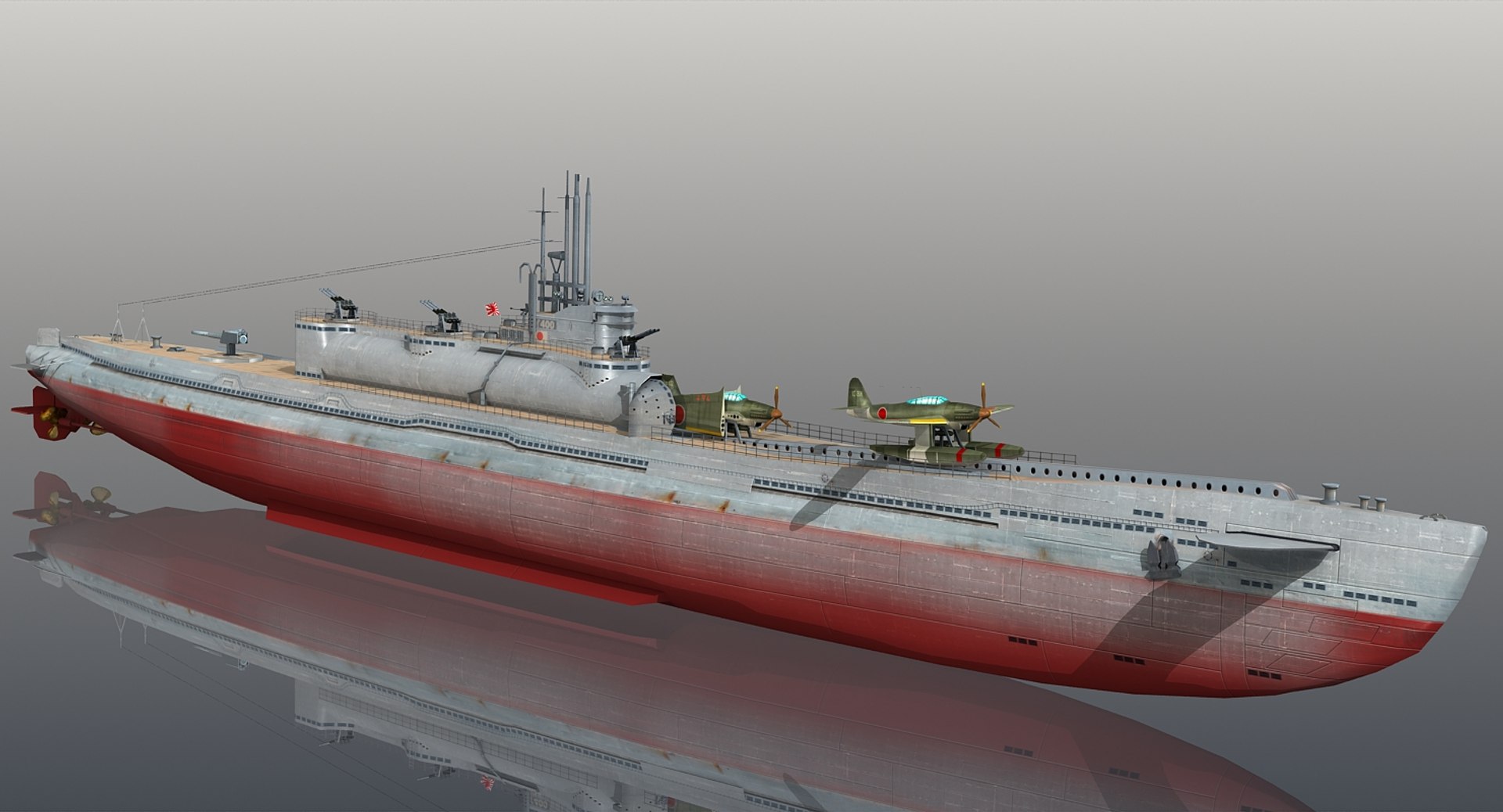 I-400 Japanese Navy Submarine Model - TurboSquid 1340320