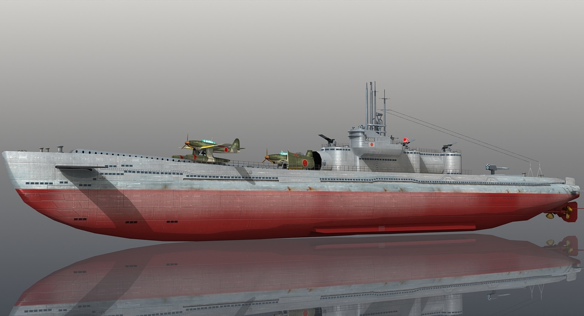 I-400 Japanese Navy Submarine Model - TurboSquid 1340320