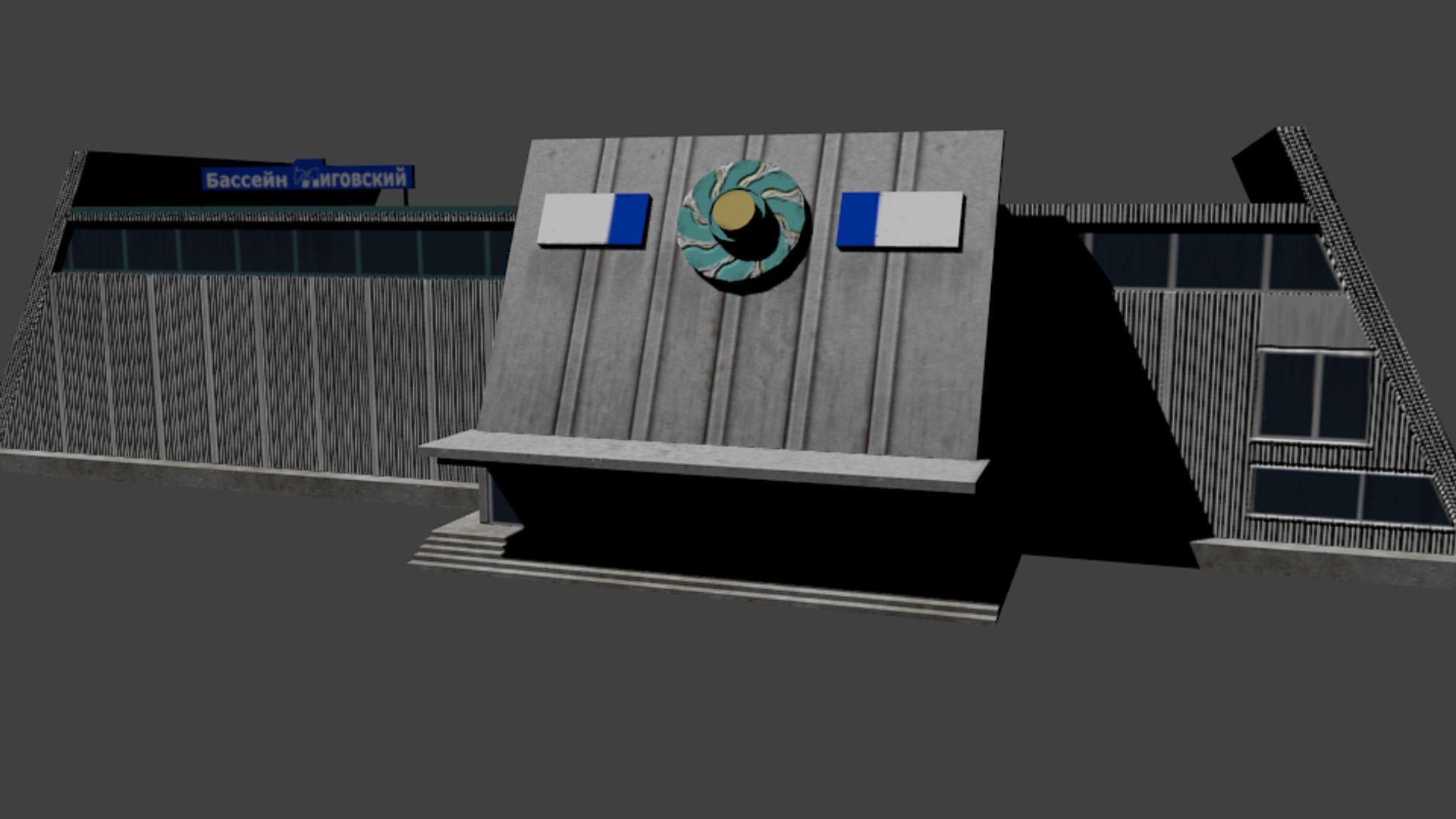 3d model of low-poly pool