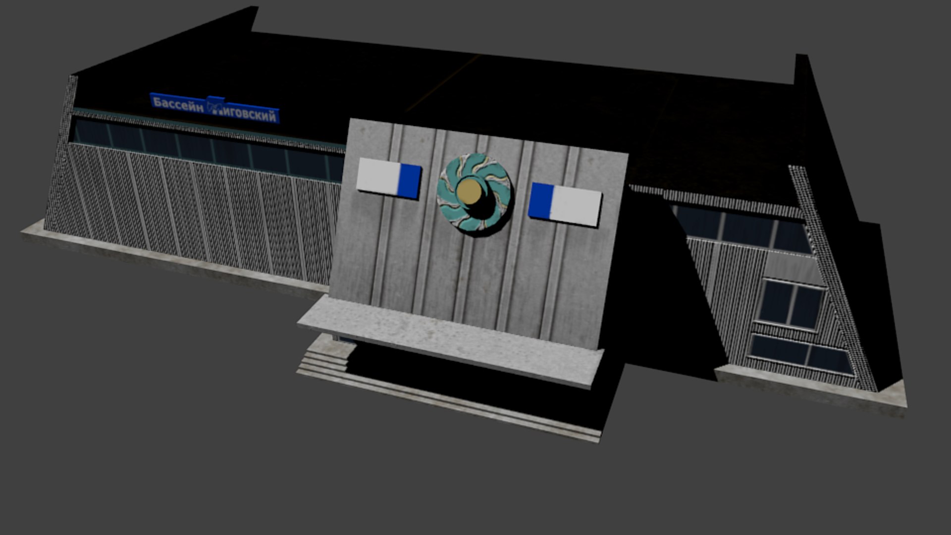 3d model of low-poly pool