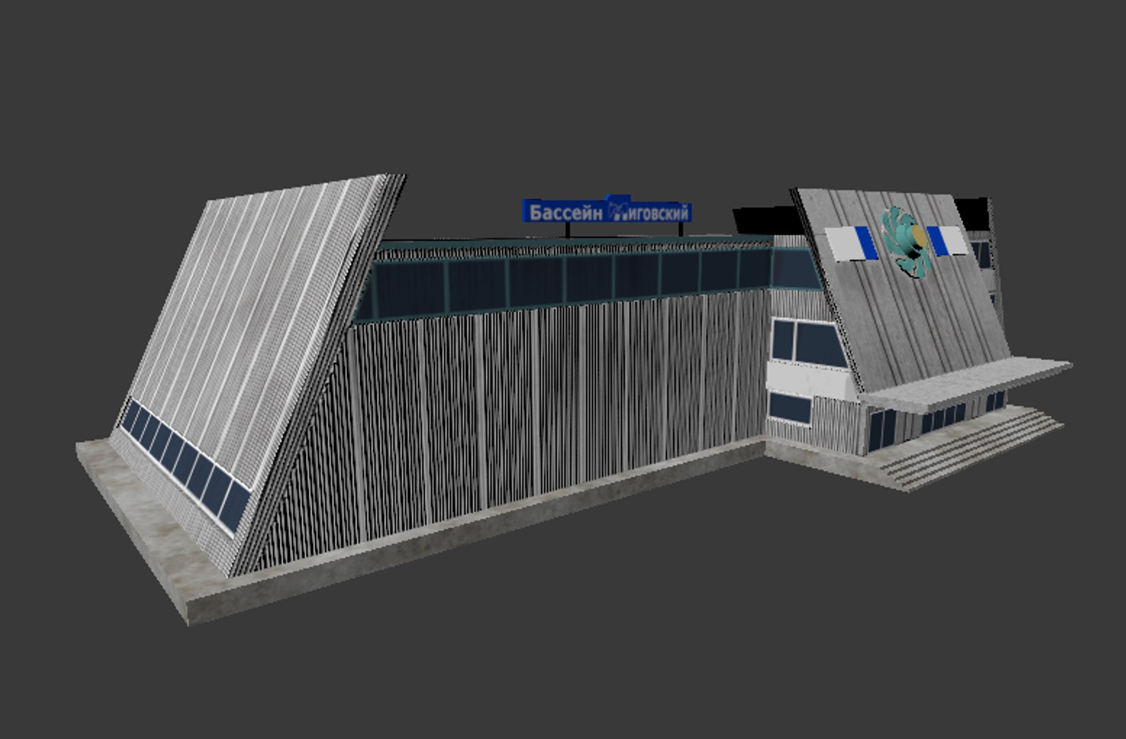 3d model of low-poly pool