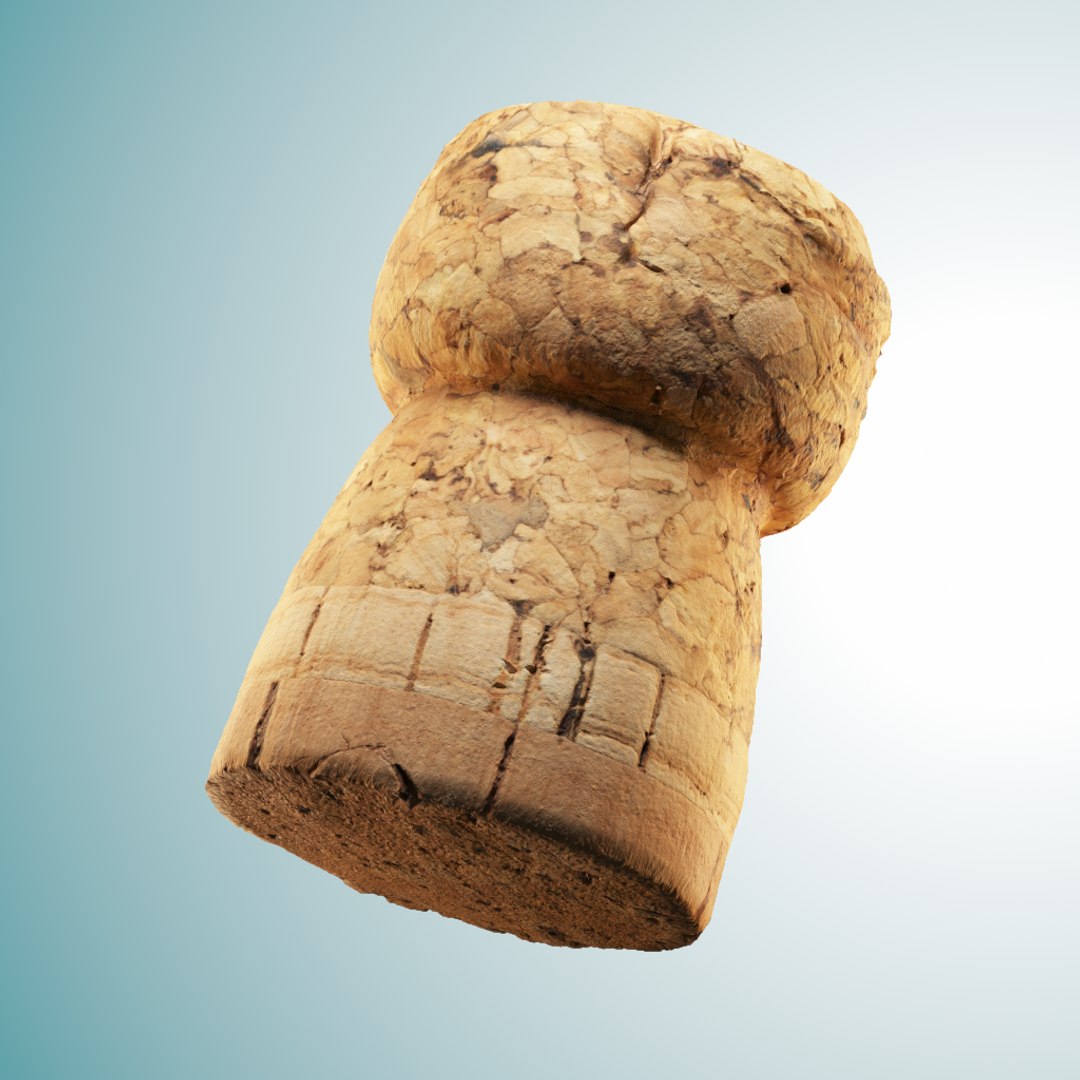 3D Champagne Cork Model - TurboSquid 1401291