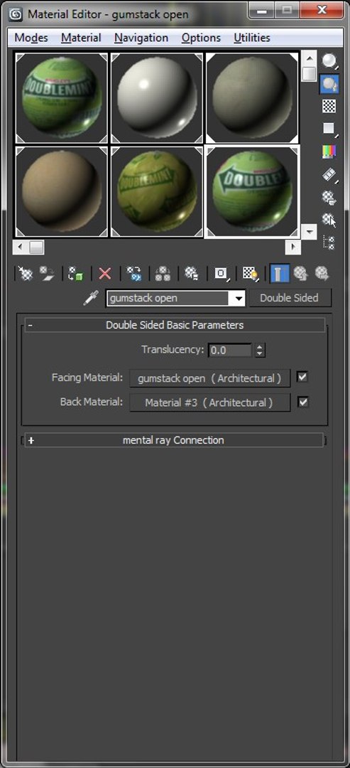 3d Doublemint Chewing Gum Model