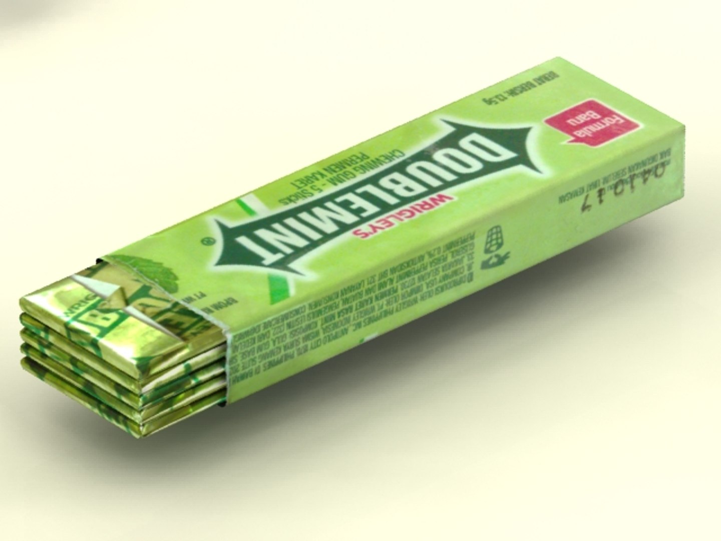 3d Doublemint Chewing Gum Model