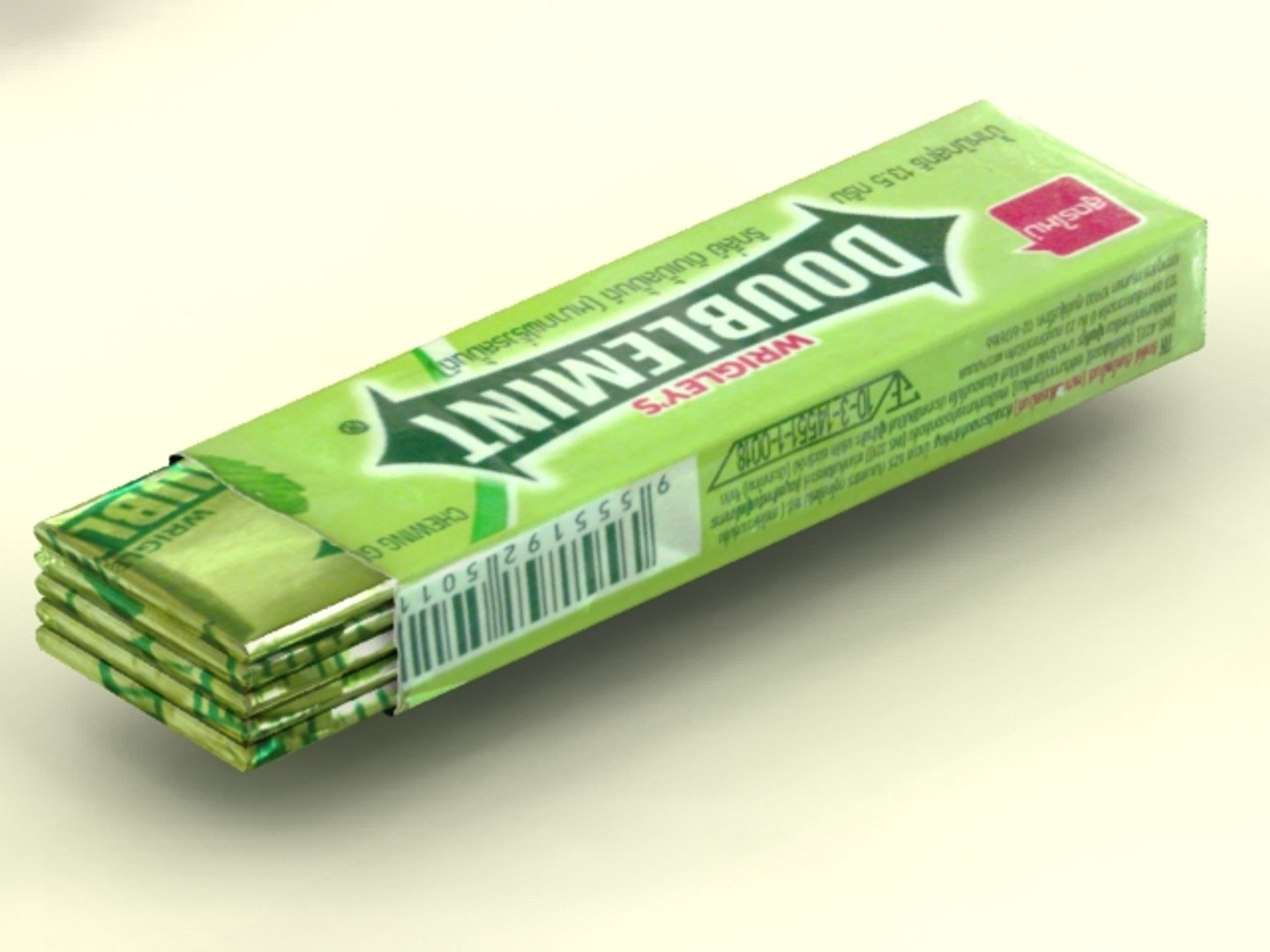 3d Doublemint Chewing Gum Model