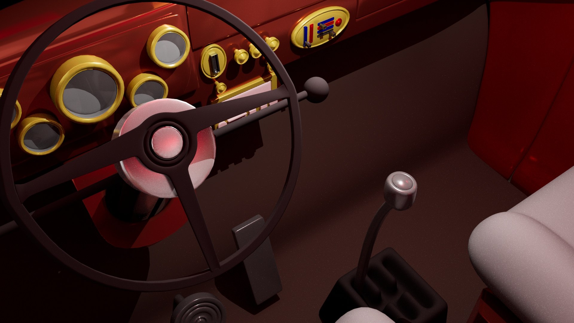 Ford F-100 Pickup Truck With Interior Modifications 3D Model ...