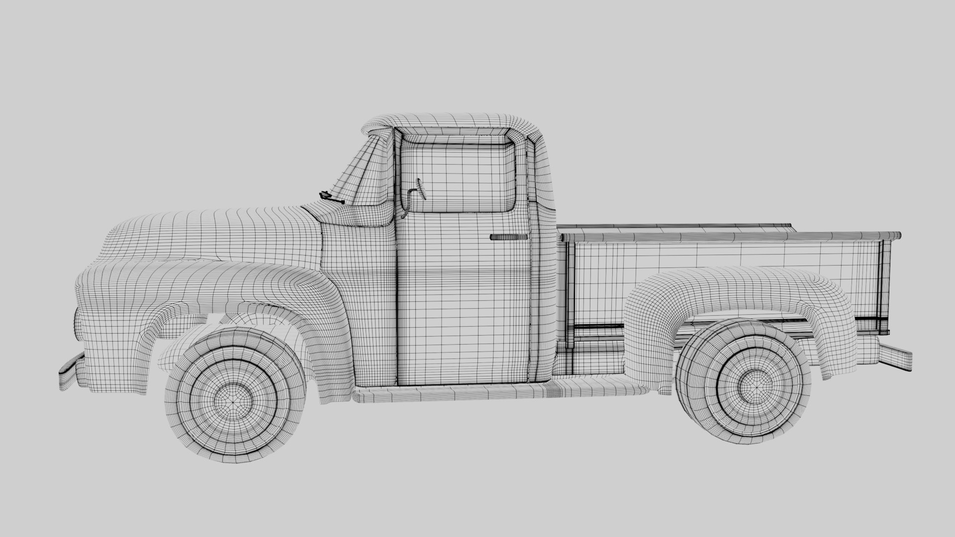 Ford F-100 Pickup Truck With Interior Modifications 3D Model ...