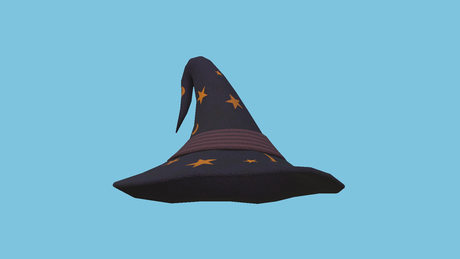 3D Stars Moon Wizard Hat - Character Design Fashion - TurboSquid 1729011