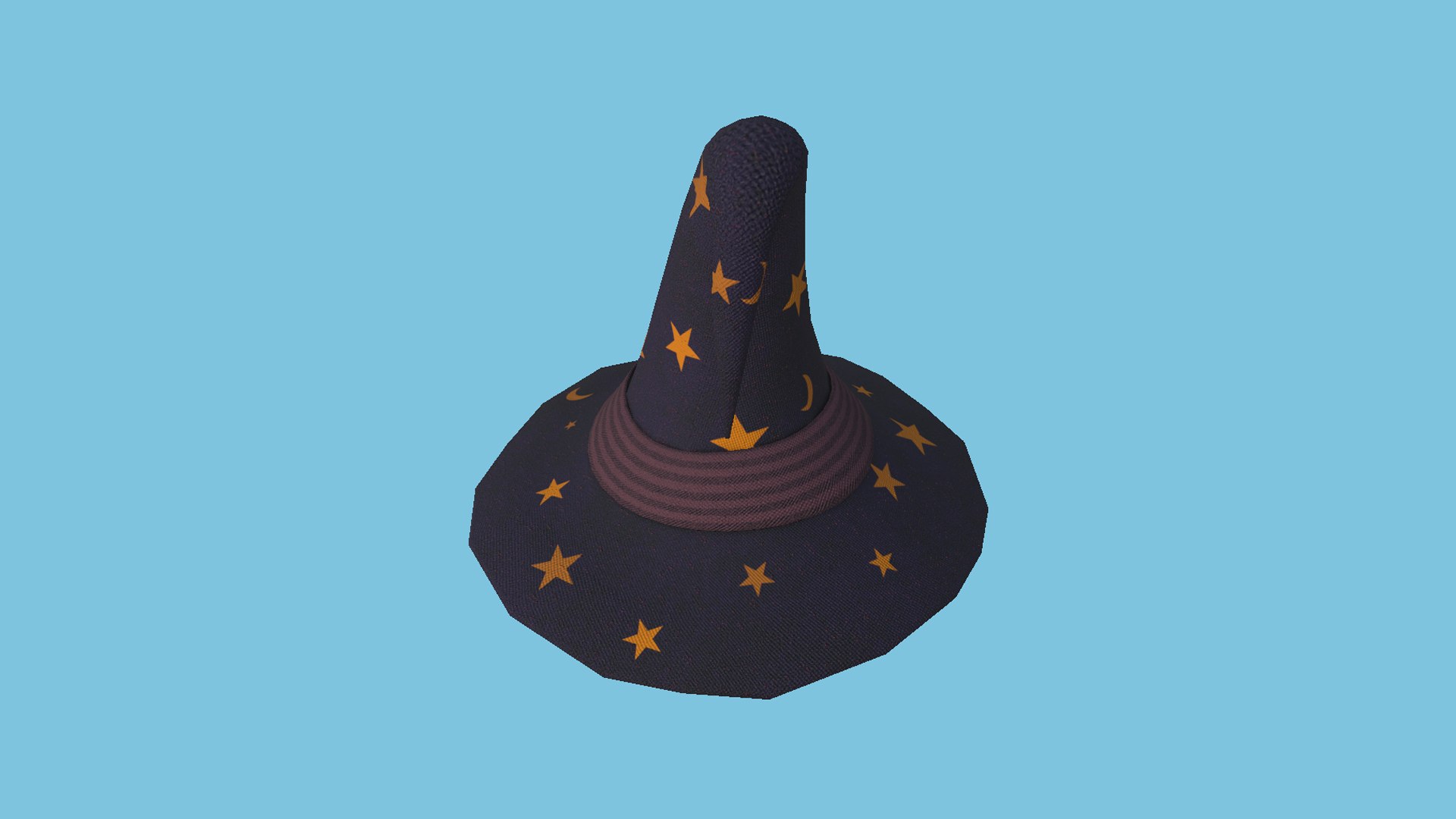 3D Stars Moon Wizard Hat - Character Design Fashion - TurboSquid 1729011