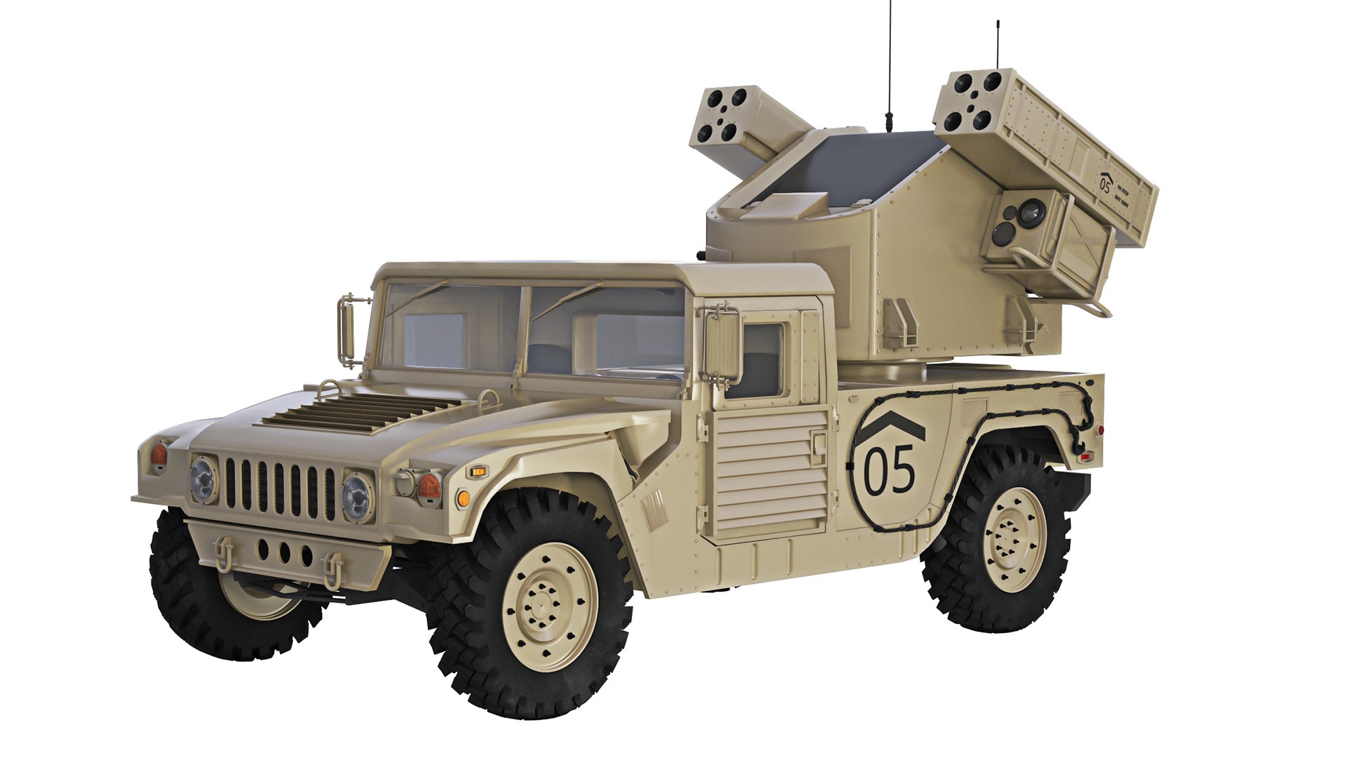 Humvee Military M1097 Avenger 1991 3D - TurboSquid 1893715
