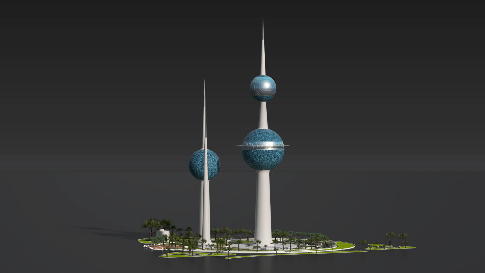 Kuwait Tower 3D - TurboSquid 2353101