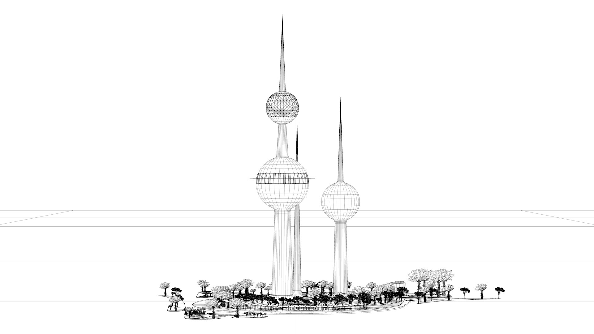 Kuwait Tower 3D - TurboSquid 2353101