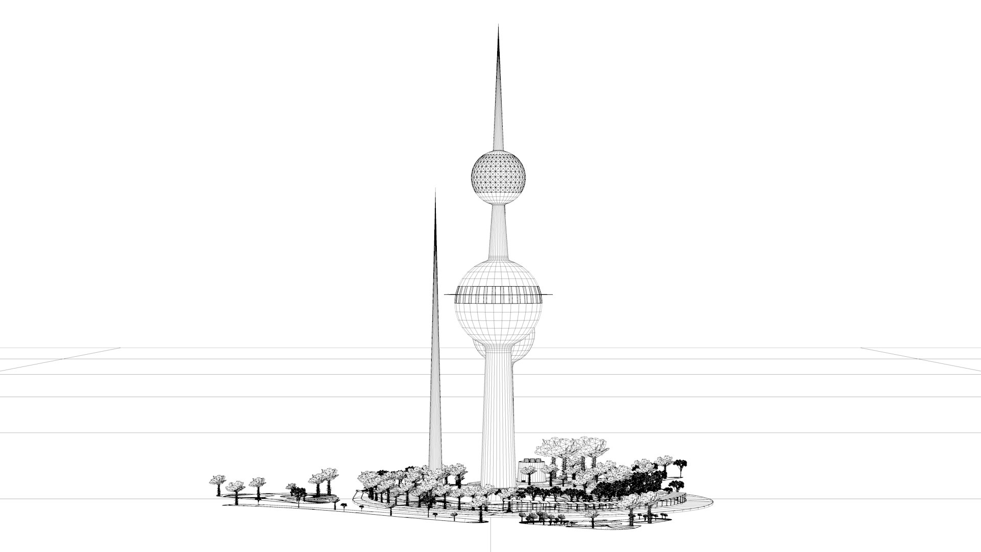 Kuwait Tower 3D - TurboSquid 2353101