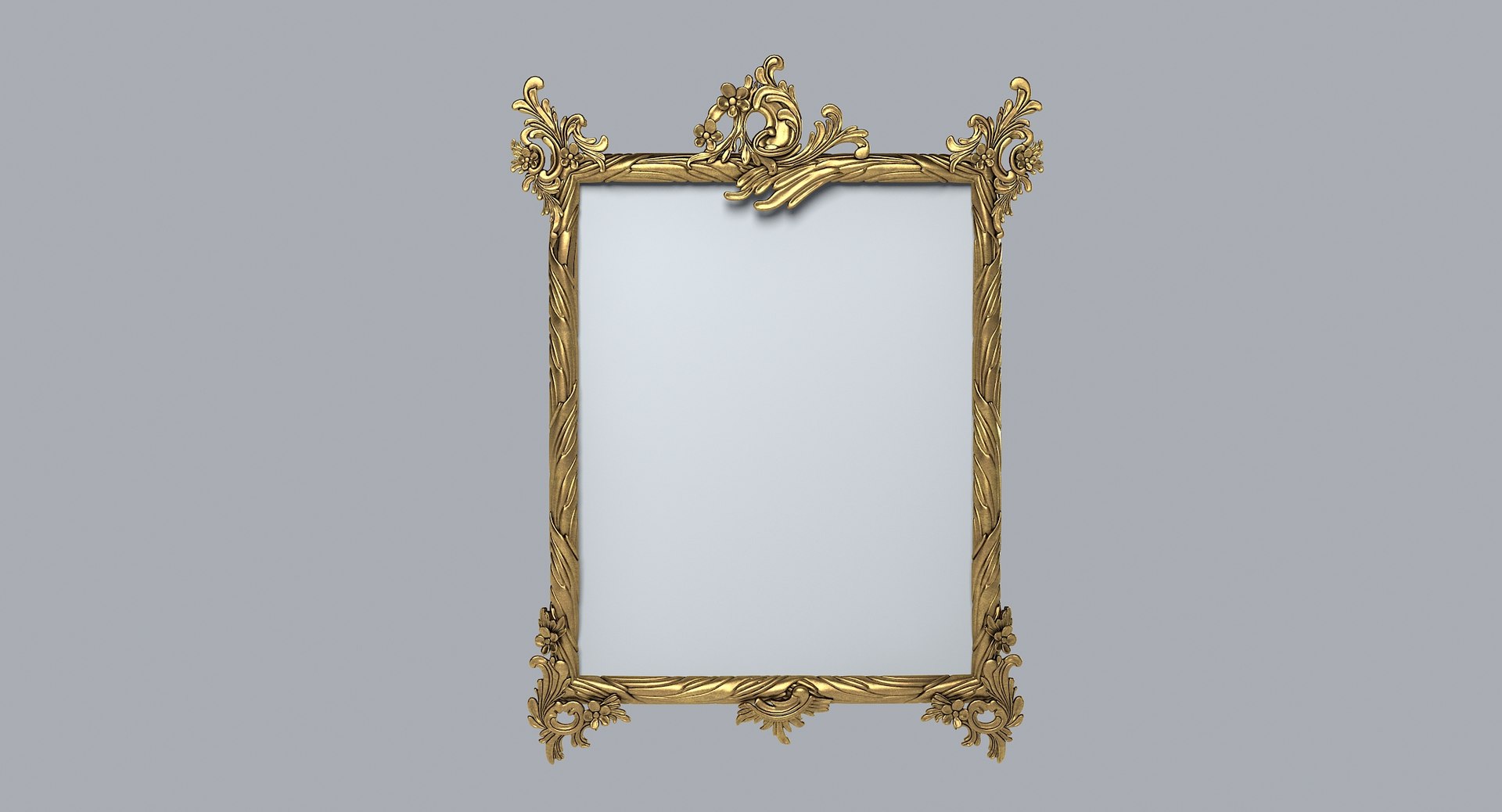 rococo picture frame 3d model