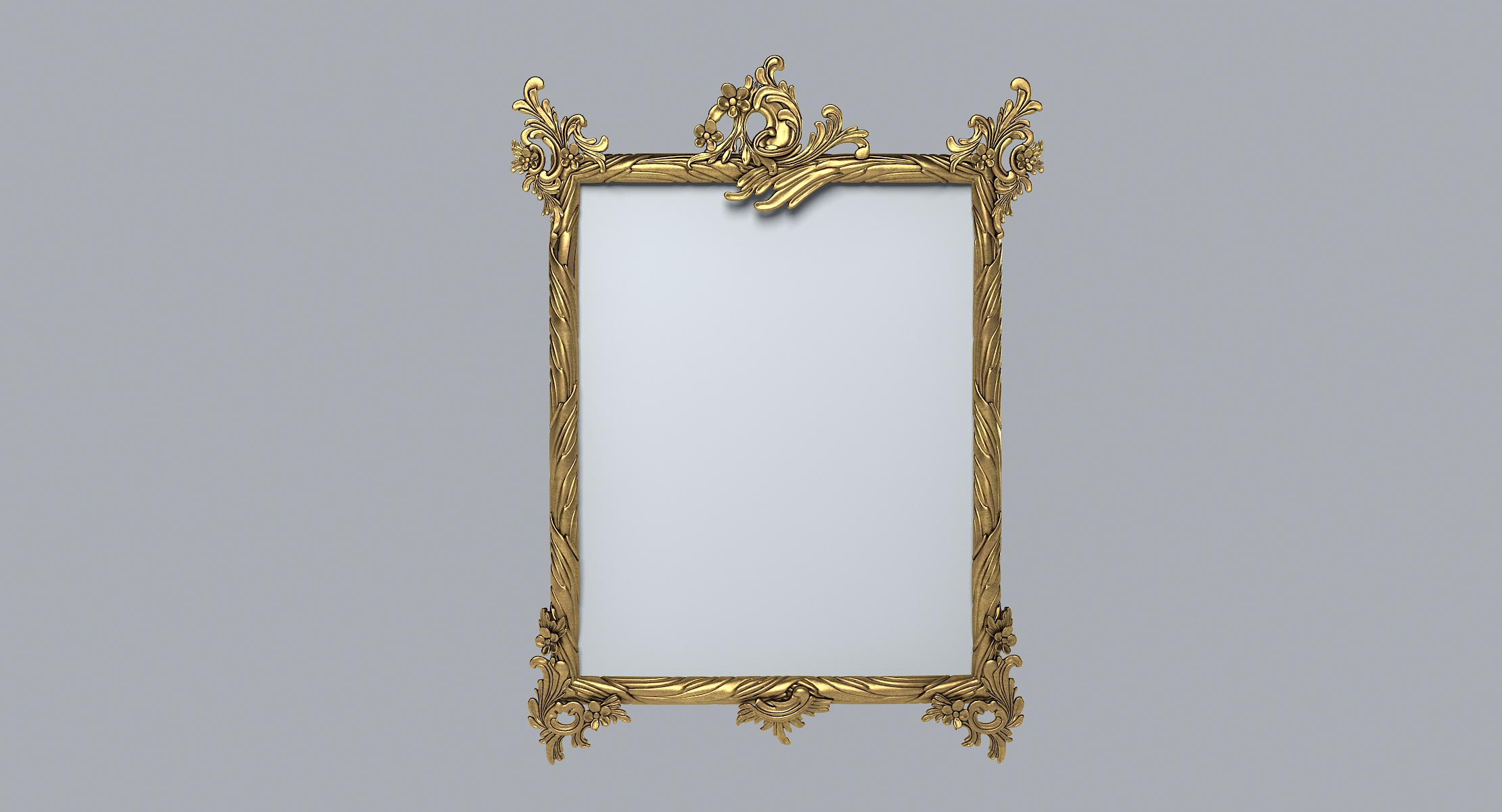 rococo picture frame 3d model