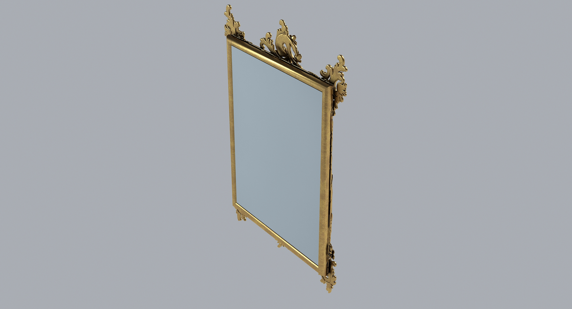 rococo picture frame 3d model