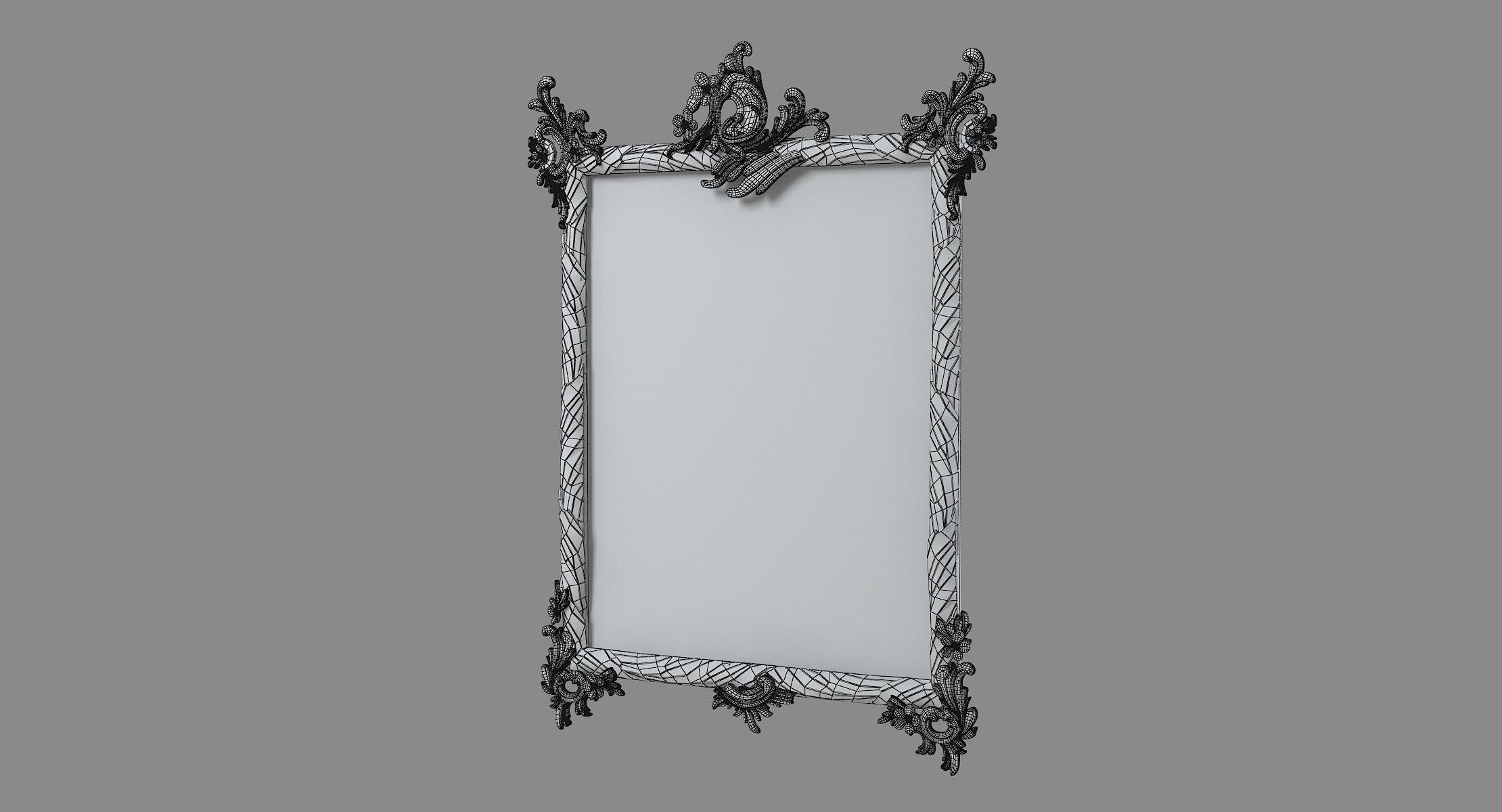 rococo picture frame 3d model