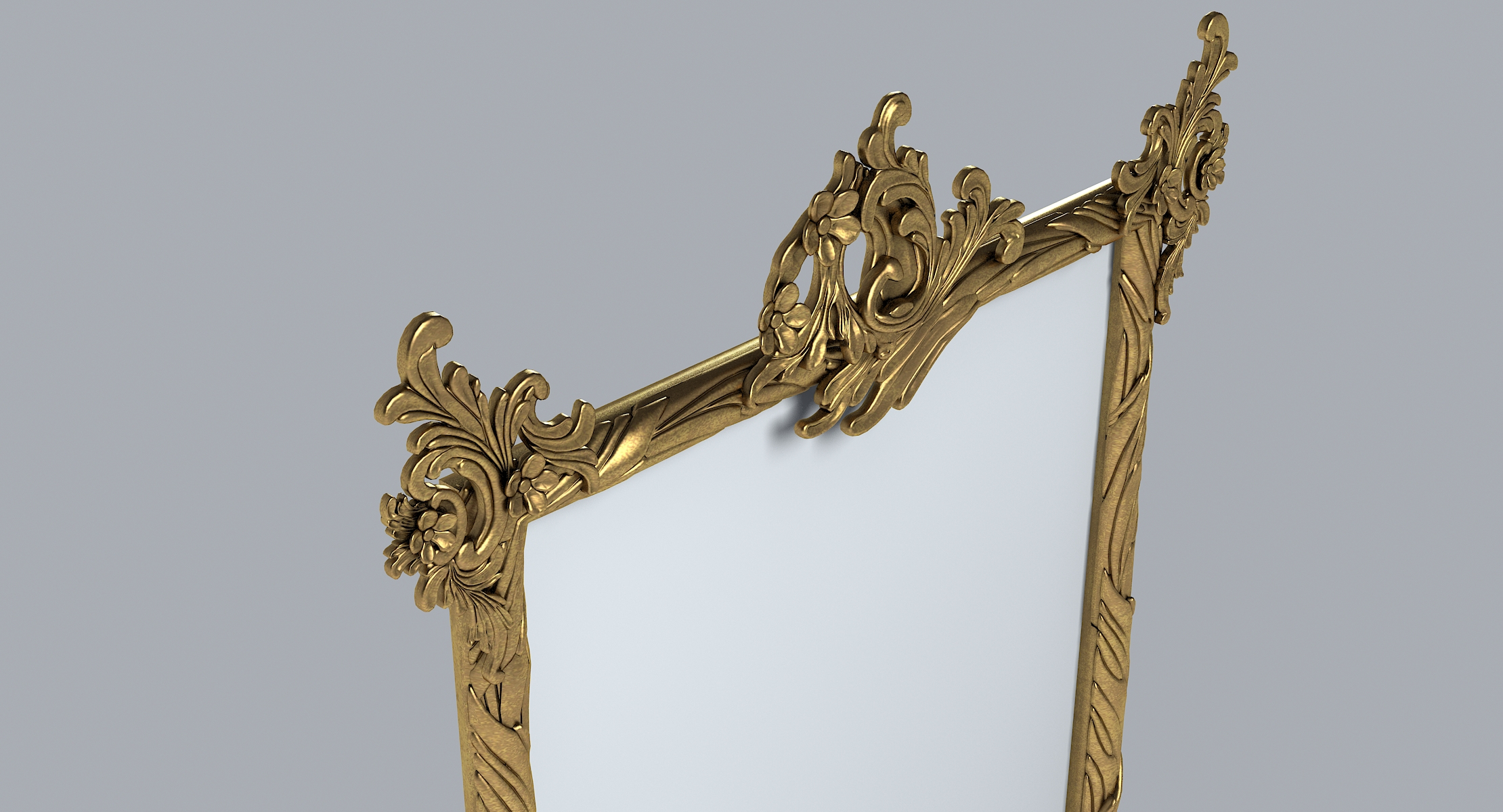 rococo picture frame 3d model