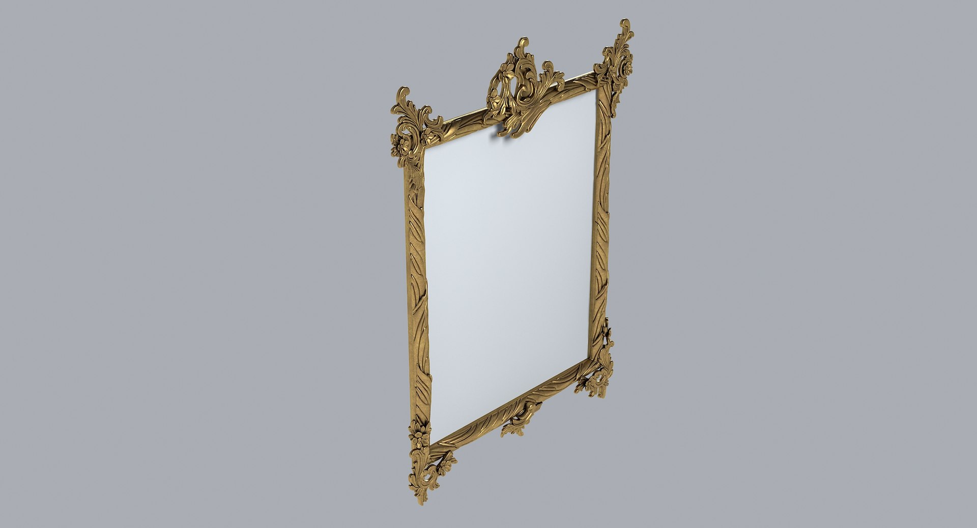 rococo picture frame 3d model