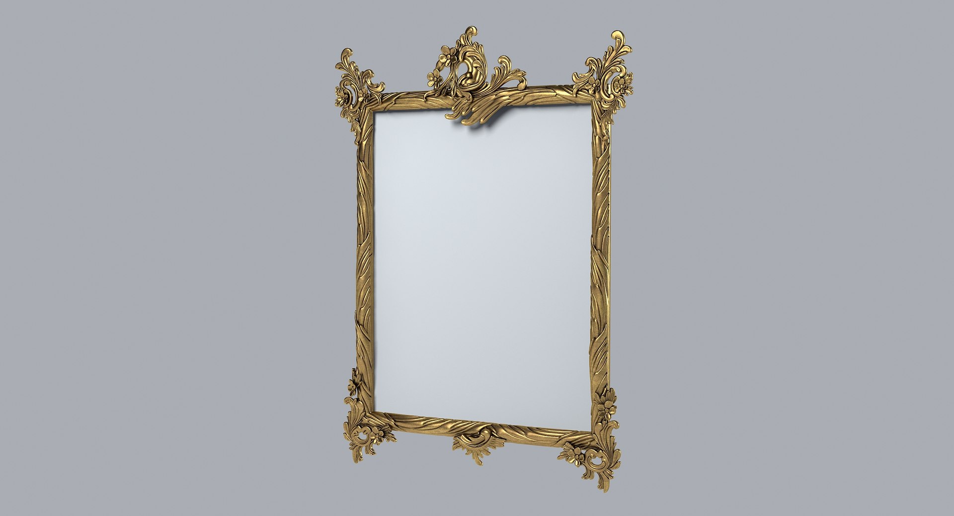 rococo picture frame 3d model