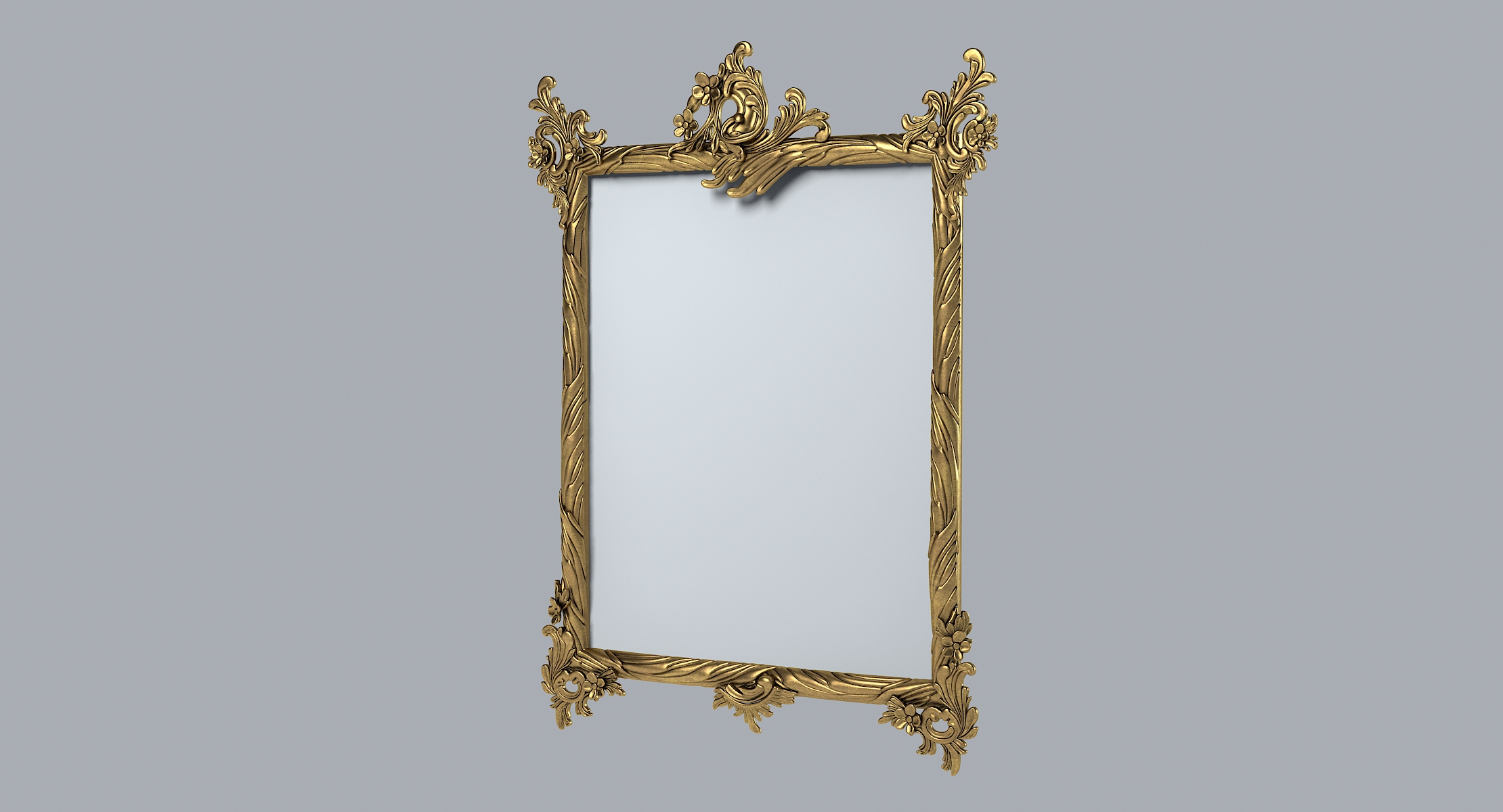 rococo picture frame 3d model