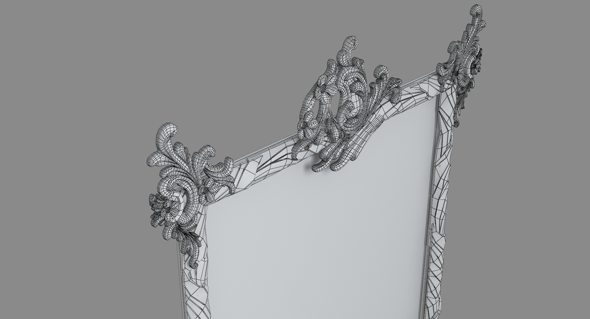 rococo picture frame 3d model