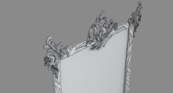 rococo picture frame 3d model