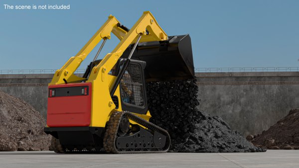 modelo 3d Cargadora compacta con operador y pila de tierra - TurboSquid ...