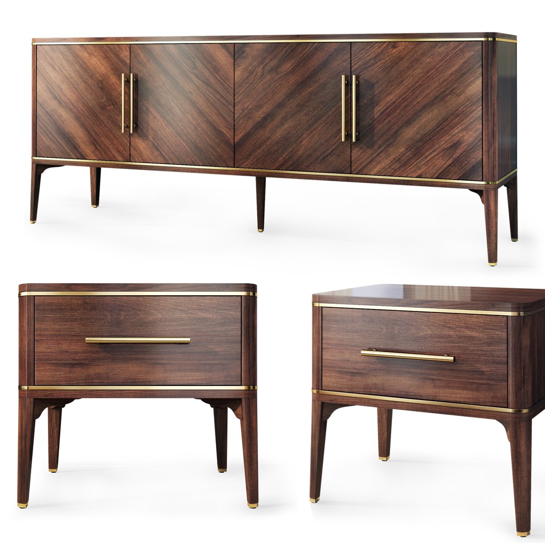 Nightstand sideboard Raum by Enza Home 3D - TurboSquid 1913956