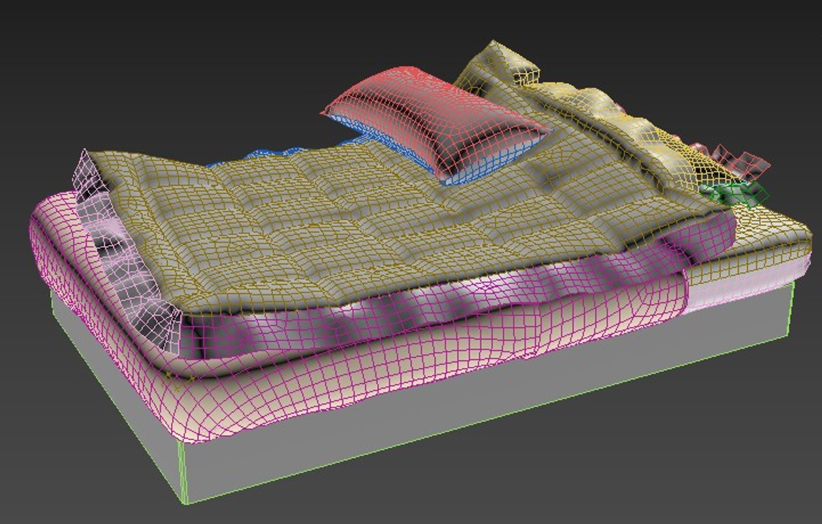 3D Bed - TurboSquid 1195554