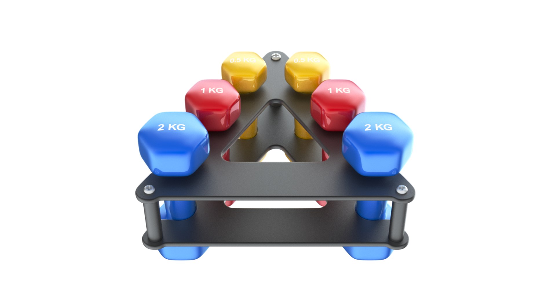 Dumbbells Stack 3d Obj