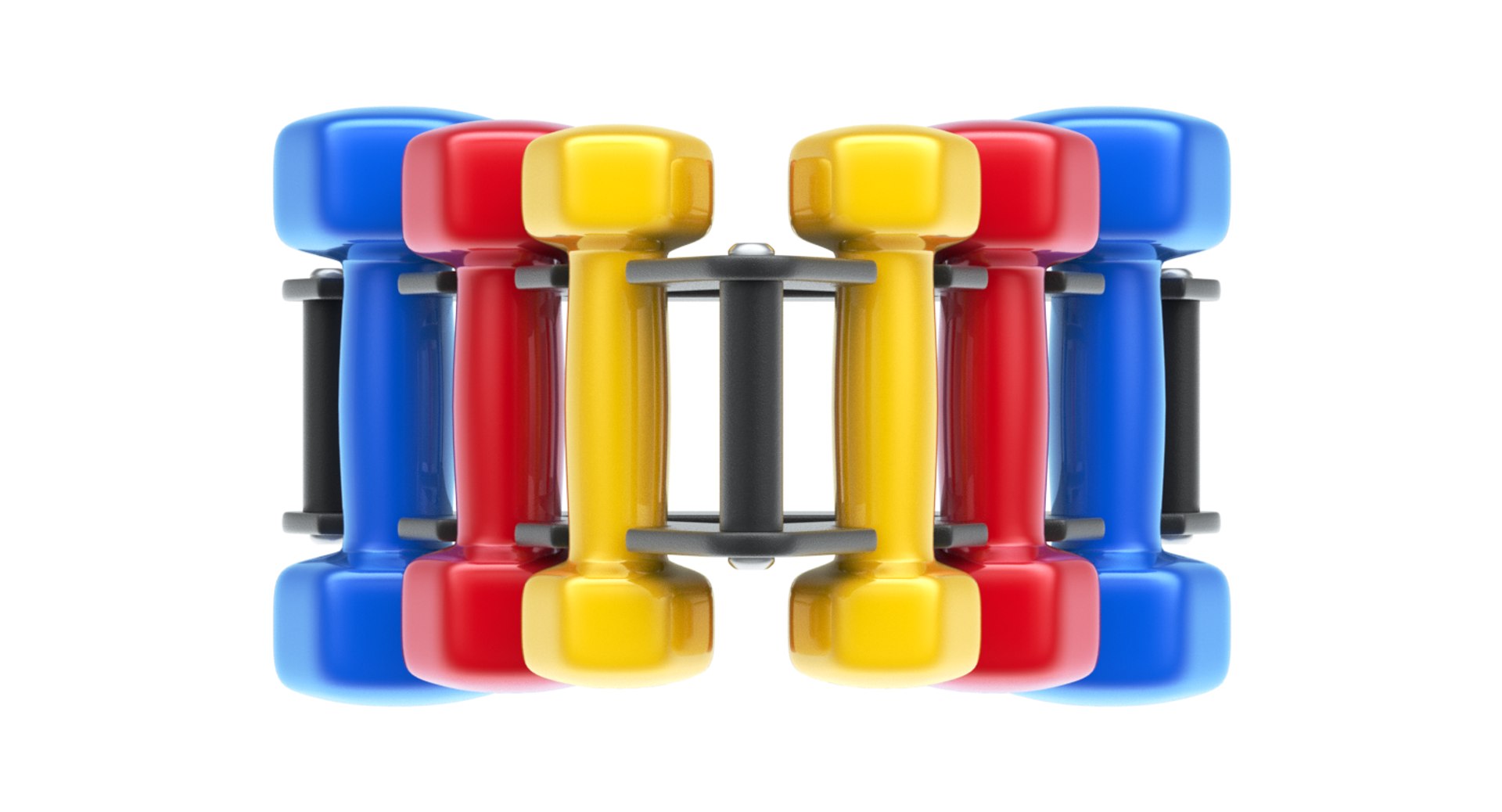 Dumbbells Stack 3d Obj