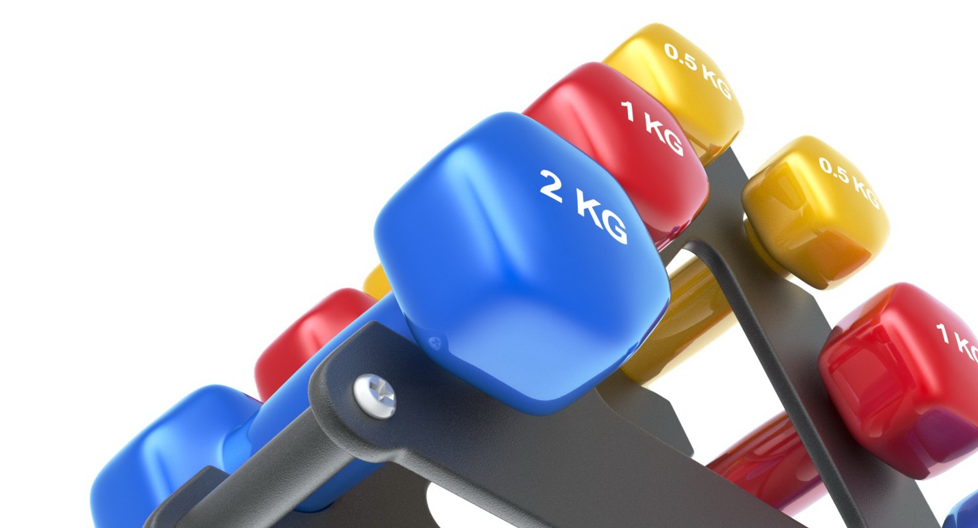 Dumbbells Stack 3d Obj