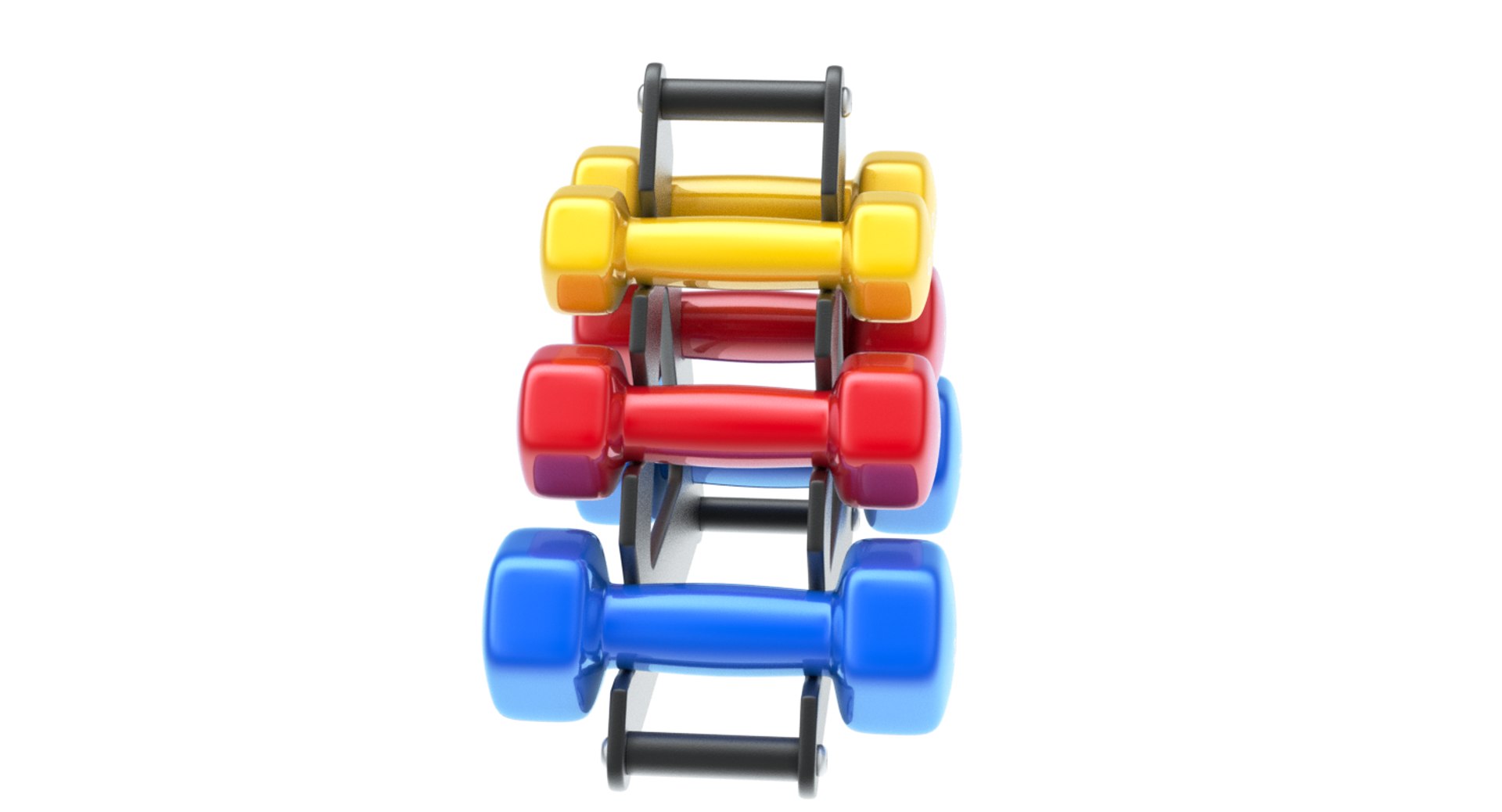 Dumbbells Stack 3d Obj