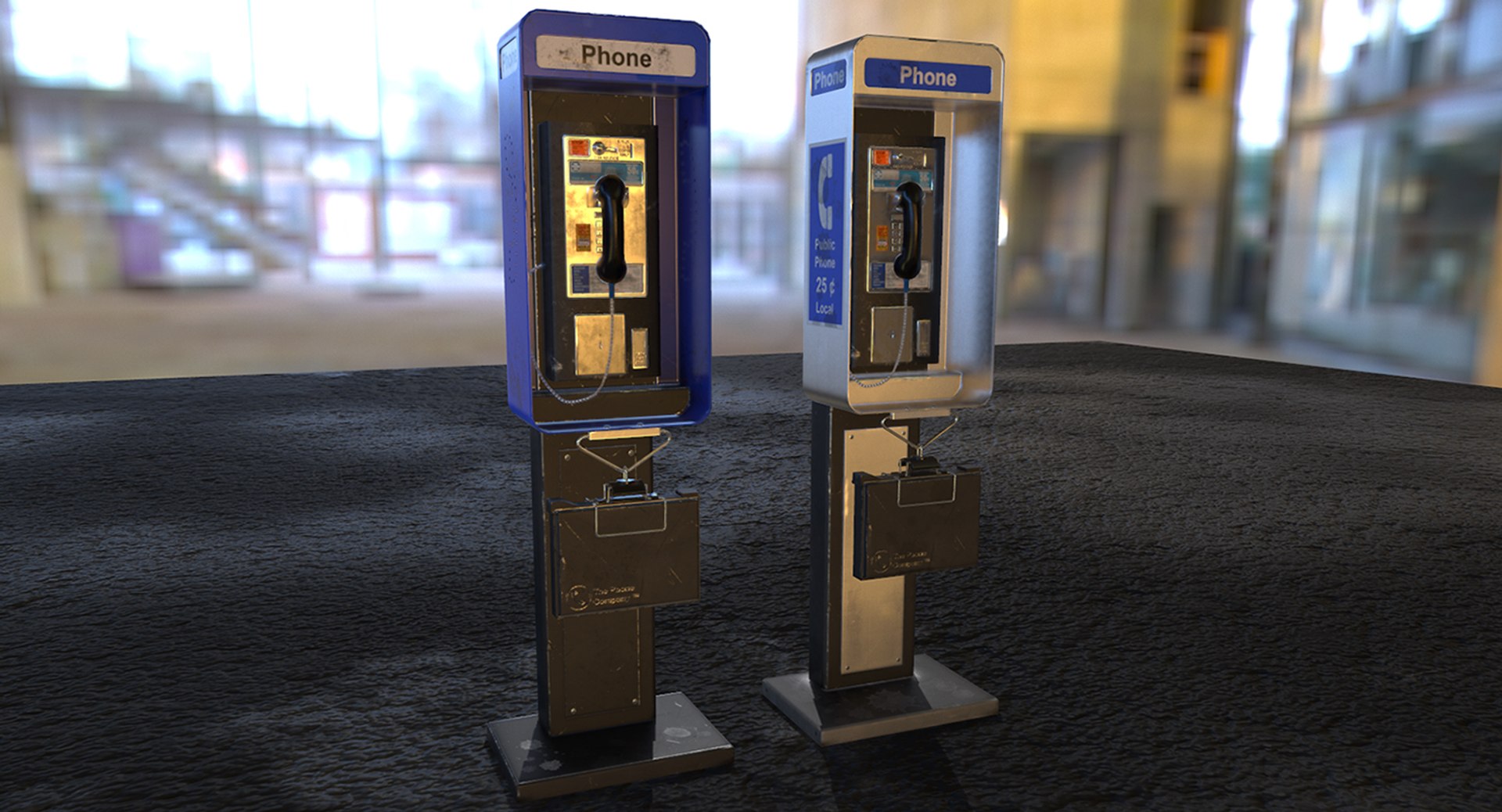 Public Phone 3d Max