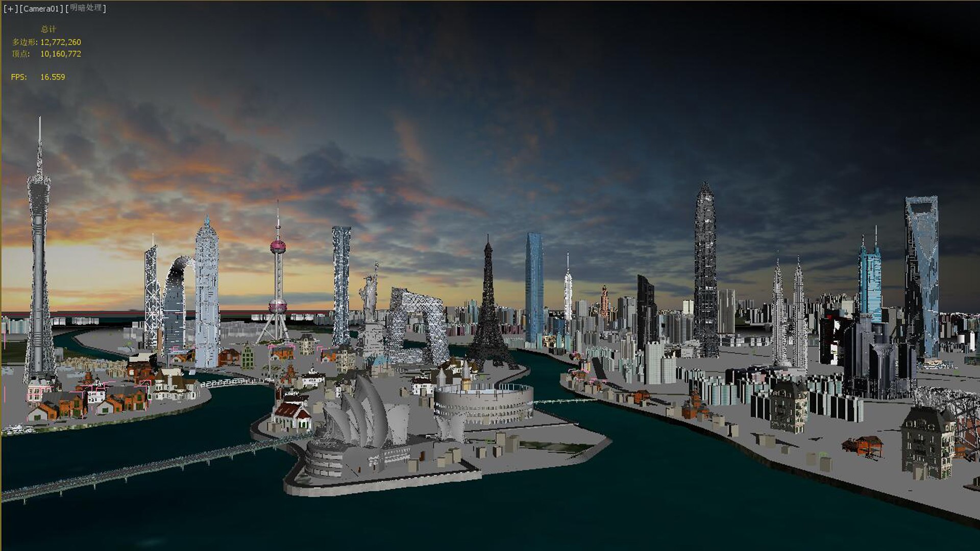 3D Model World Iconic Architecture - TurboSquid 2237337