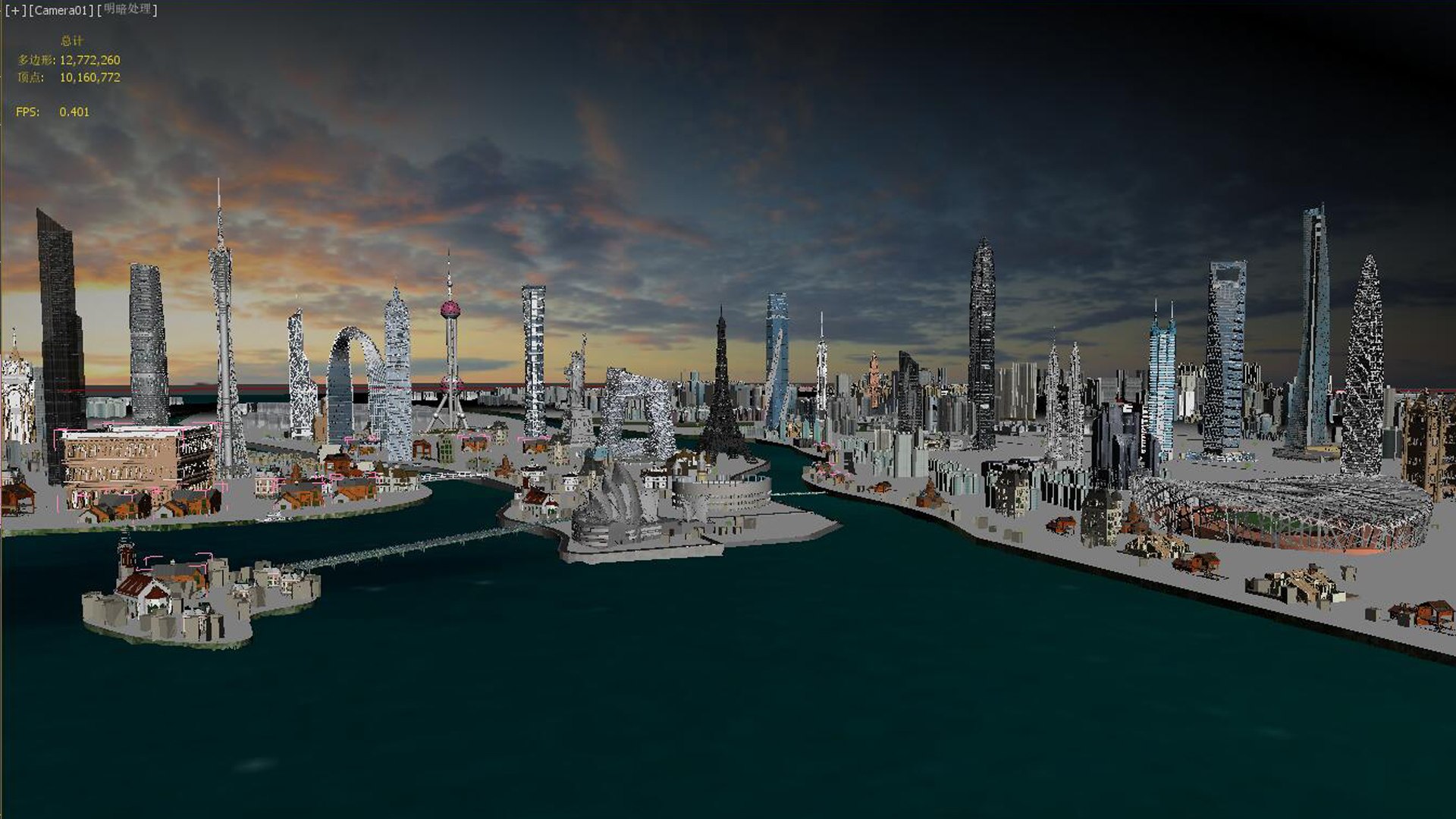 3D Model World Iconic Architecture - TurboSquid 2237337