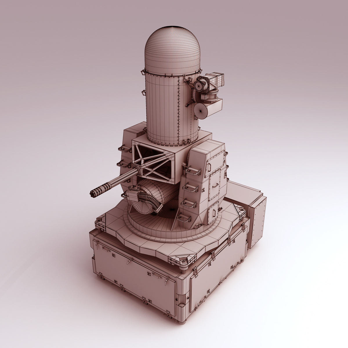 3d model ciws phalanx mk 15