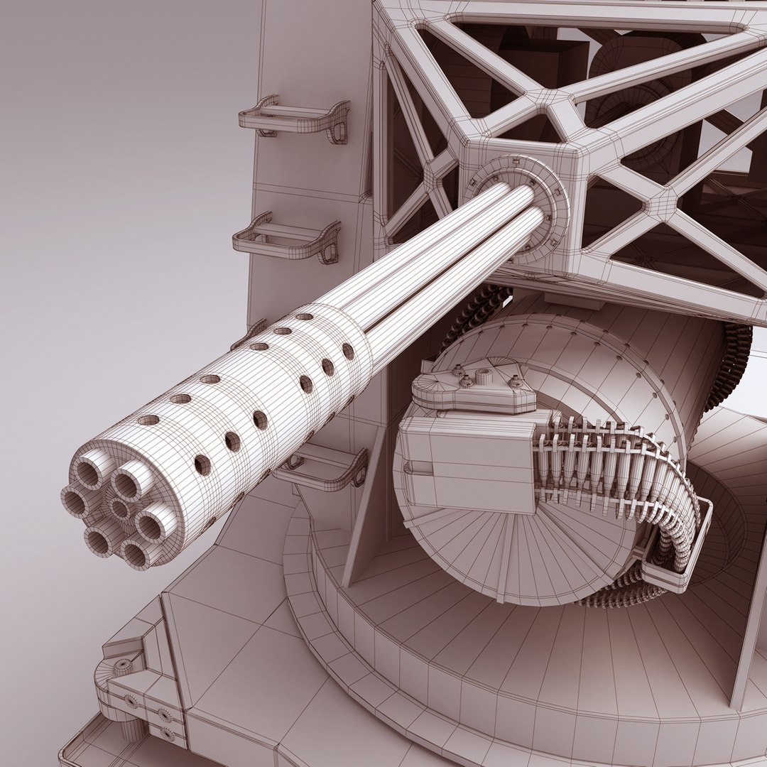 3d Model Ciws Phalanx Mk 15