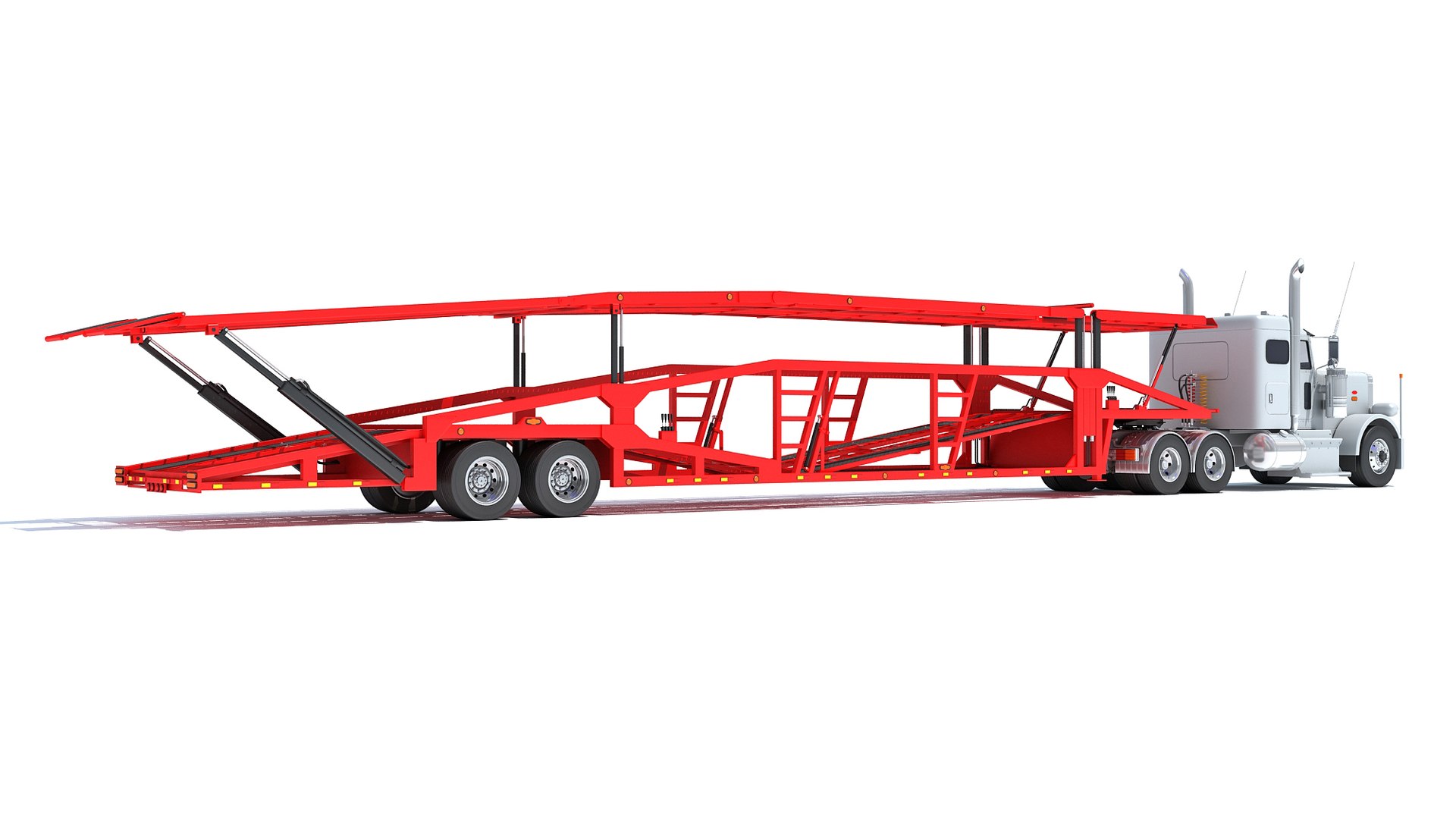 3D Car Carrier Semi Truck Trailer - TurboSquid 2277162