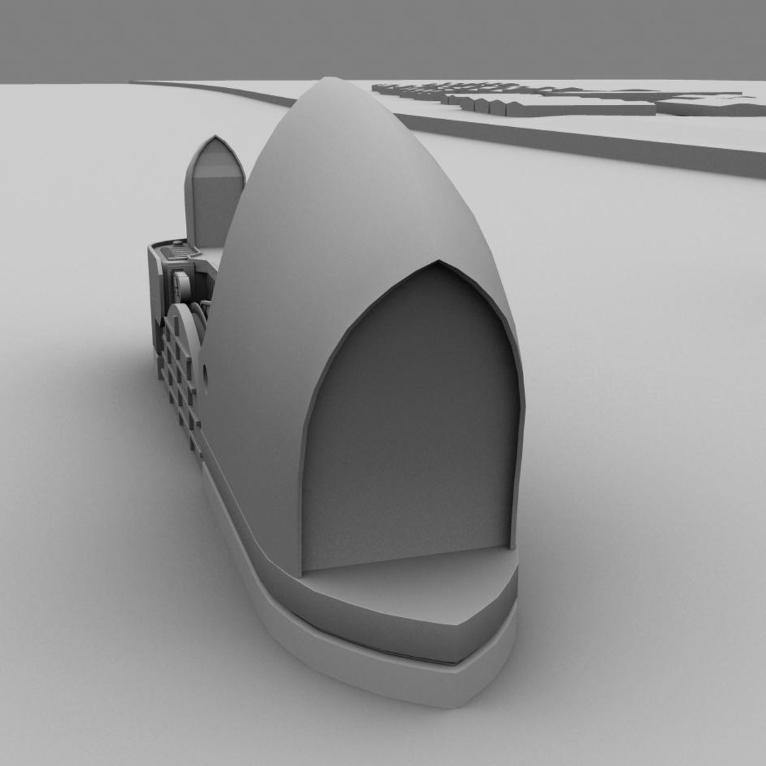 thames barrier 3d model