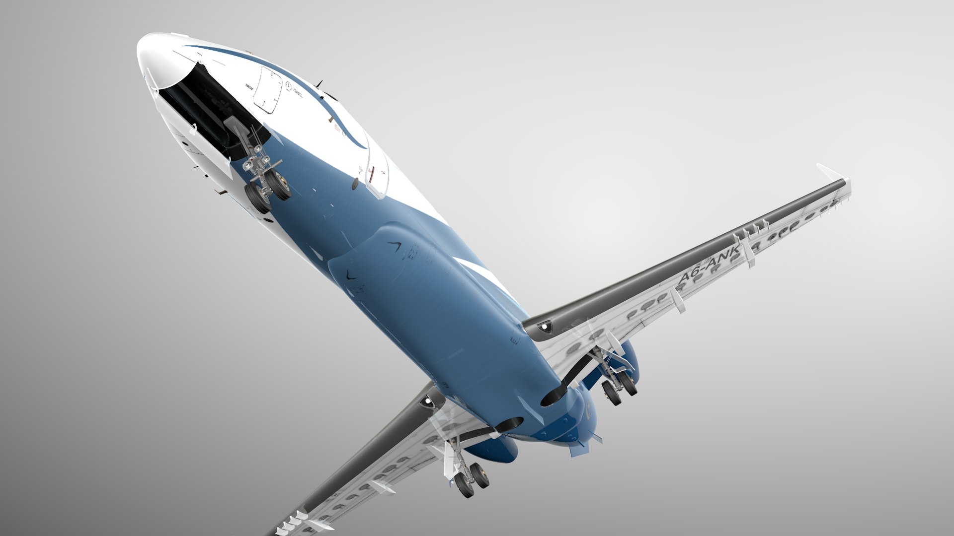 A6-ANK Gulf Wings Embraer EMB-135BJ Legacy 600 L2223 3D Model ...