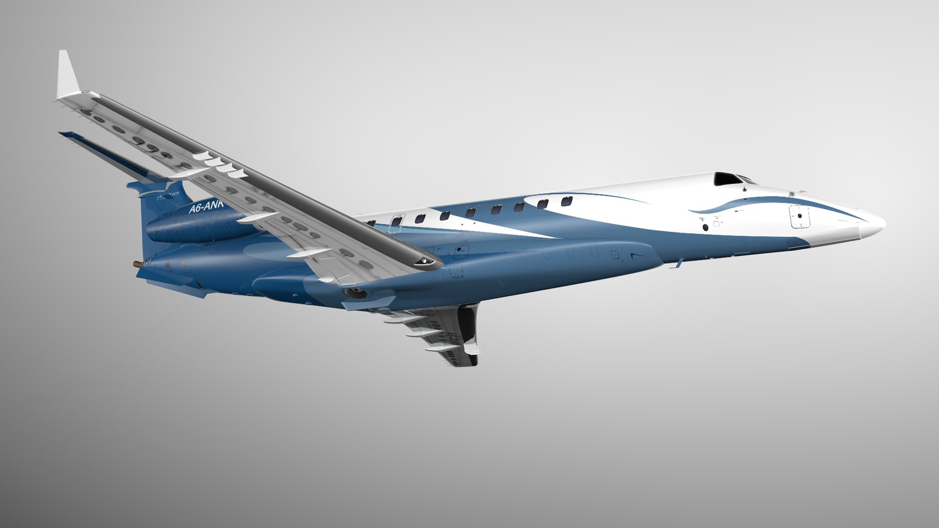 A6-ANK Gulf Wings Embraer EMB-135BJ Legacy 600 L2223 3D Model ...