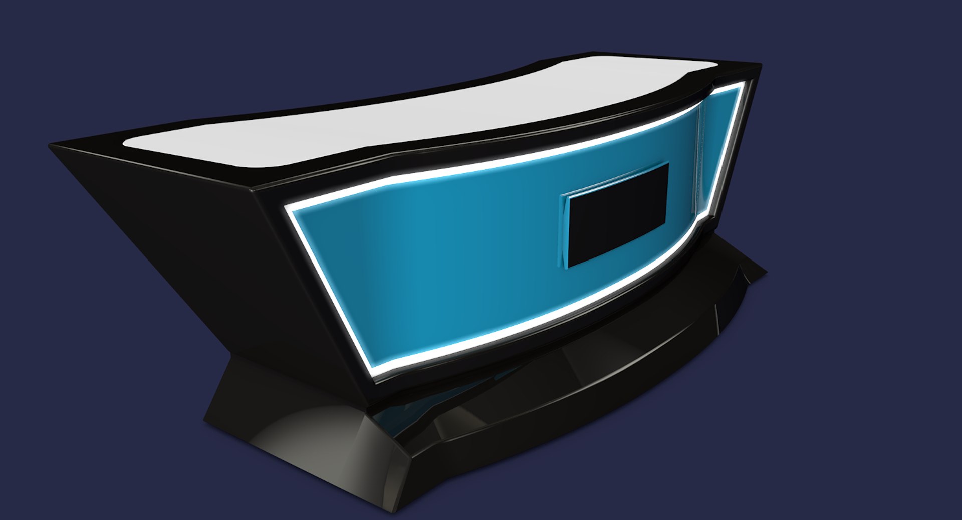 3D TV Studio Desk - TurboSquid 1798137